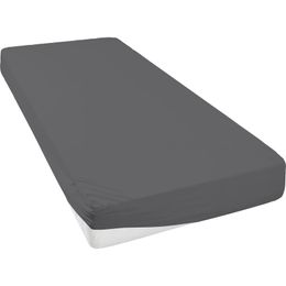 OTTO home Spannbettlaken &raquo;SOUCY aus Baumwolle mit Elasthan, 160 g/m&sup2;&laquo; Premium Bettlaken f&uuml;r Matratzen bis 30 cm H&ouml;he, optimale Passform grau Jersey-