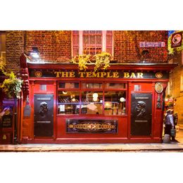 papermoon Fototapete &raquo;VINTAGE BAR-IRISH PUB BISTRO ZIEGELWAND ALTSTADT DEKO&laquo; bunt Vlies B/L: 3,5m x 2,6m, Bahnen: 7 Stk.