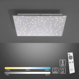 JUST LIGHT LED Deckenleuchte &raquo;SPARKLE&laquo; LED-Board 1 Stk. warmwei&szlig; - kaltwei&szlig; CCT - &uuml;ber Fernbedienung grau 1, 1 Stk.