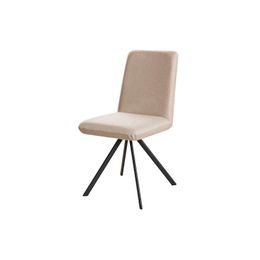 OTTO home Esszimmerstuhl &raquo;Gabi Polsterstuhl, K&uuml;chenstuhl, 4-Fu&szlig;stuhl&laquo; () Gestell aus matt-schwarzem Flachmetall, stabil, 2-Stoff-Design Holzwerkstoff,