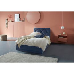 Westfalia Schlafkomfort Polsterbett &raquo;Adamas&laquo; auch mit Bettkasten, Knopfheftung mit Strasssteinen blau Bezug: 100% Polyester, Polsterung: Polsterwatte, Material Gestell: 