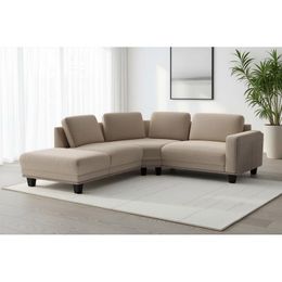 Sit & More sit&more Ecksofa &raquo;Concept&laquo; Modernes Sofa in drei Fu&szlig;farben zur Auswahl 100% Polyester B/H/T: 223cm x 84cm x 251cm, langer Schenkel links,mit Fu&szlig; Buche