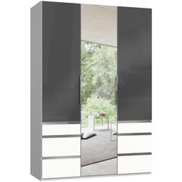 wimex Kleiderschrank &raquo;Level by fresh to go&laquo; mit Glas-und Spiegelt&uuml;ren wei&szlig; B/H/T: 150cm x 216cm x 58cm, Schubladen: 6 Stk. T&uuml;ren: 3 Stk.