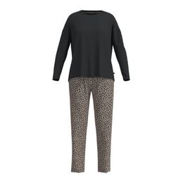 Tom Tailor Pyjama Damen Gr&ouml;&szlig;e XL braun / cappuccino / schwarz Sommerkleid