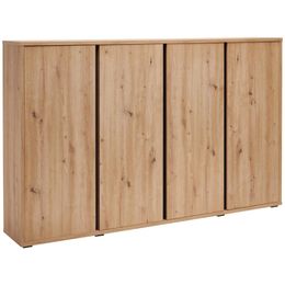 Xora Schuhschrank, Eiche, Kunststoff, 18 F&auml;cher, 192.7x120x33.8 cm, Typenauswahl, stehend, Garderobe, Schuhaufbewahrung, Schuhschr&auml;nke