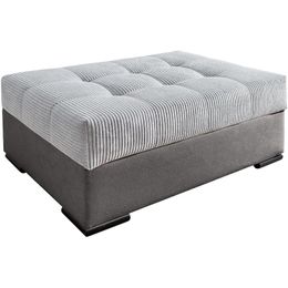 Collection AB Hocker &raquo;Josy, B: 98 cm&laquo; individuell zu kombinieren, Federkern grau 100%polyester B/H/T: 98cm x 41cm x 68cm, Cord