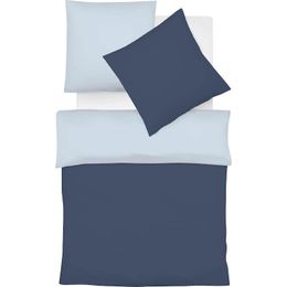 Fleuresse Wendebettw&auml;sche &raquo;Provence W&laquo; 2 Stk. 50% Baumwolle, 50% Leinen, in Gr. 135x200, 155x220, 200x200cm blau Halbleinen, Obermaterial: 50% 