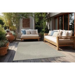 Kayoom Teppich &raquo;Tribal 125&laquo; rechteckig 6 mm H&ouml;he Kurzflor, In- und Outdoor geeignet grau Polypropylen B : 200cm 1 Stk., 6mm, L: 290cm