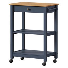 Livetastic Servierwagen, Braun, Dunkelgrau, Holz, Pinie, massiv, 1 Schublade(n) Schubladen, rechteckig, 65x90.6x40 cm, Esszimmer, Barm&ouml;bel, Barwagen