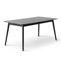 Esstisch &raquo;Meza Designtisch mit Auszugsfunktion und 2 Einlegeplatten&laquo; abgerundete Tischplatte MDF, Massivholzgestell, in zwei Breite grau Tischplatte: 