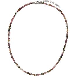Firetti Damen Collier &raquo;Schmuck Geschenk Messing Halsschmuck Halskette Edelstein&laquo; Made in Germany - mit Turmalin bunt Messing, L: 50 B: 4mm