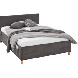 Meise M&ouml;bel meise.m&ouml;bel Kinderbett &raquo;COOL&laquo; Polsterbett wahlweise mit Bettkasten, Jugendbett inkl. USB-Anschluss grau Liegefl&auml;che L&auml;nge B: 200cm x 90cm, Cord ohne 