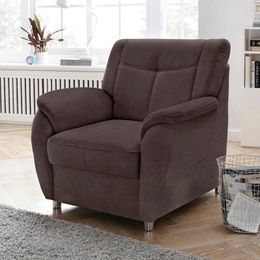 Sit & More sit&more Sessel &raquo;Sonoma&laquo; mit Federkern braun Struktur (100% Polyester);Luxus-Microfaser ALTARA NUBUCK (100% Polyester) Luxus-Microfaser ALTARA NUBUCK 