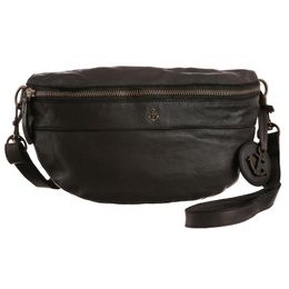 Harbour 2nd Damen Harbour 2nd G&uuml;rteltasche &raquo;Jutta&laquo; Unisex Umh&auml;ngetasche, Bauchtasche mit Ankeranh&auml;nger schwarz B/H/T: 28cm x 18cm x 7cm