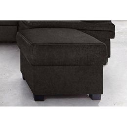 Sit & More sit&more Polsterhocker &raquo;Pisa&laquo; mit Stauraum schwarz NaturLEDER Punch (echtes Rindsleder) in Sitz und R&uuml;cken. Korpus in passendem Kunstleder SOFTLUX 