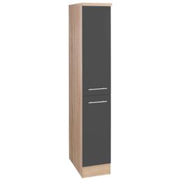 Optifit Apothekerschrank &raquo;Kalmar&laquo; grau Eiche-hell s&auml;gerau, B/H/T: 30cm x 175cm x 57cm