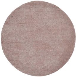 Tom Tailor HOME Hochflor-Teppich &raquo;Shaggy Teppich Cozy&laquo; rund 25 mm H&ouml;he Uni Farben, auch in Pastell Farben, weich & kuschelig beige Polyester &Oslash; 190cm 1