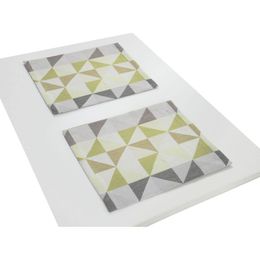 WIRTH Platzset &raquo;BERLARE&laquo; gr&uuml;n Obermaterial: 85% Polyester, 15% Baumwolle B/L: 40cm x 35cm, 2 Stk., Baumwolle Polyester, eckig