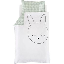 Tr&auml;umeland Babybettw&auml;sche &raquo;kuschelweiche Bettw&auml;sche Kuschelhase&laquo; 2 Stk. gr&uuml;n Jersey, Obermaterial: 100% Baumwolle B/L: 100cm x 135cm, 1 Stk., 1 Stk., Jersey, B/L