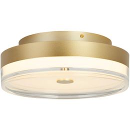 Searchlight Deckenleuchte &raquo;Cyprus LED Flush&laquo; LED-Modul 1 Stk. Warmwei&szlig; gold 1, &Oslash; 40cm H: 11,5cm, 1 Stk.