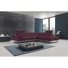 Egoitaliano Ecksofa &raquo;Queenie, extravagantes Sofa mit erstklassigem Sitzkomfort, L-Form&laquo; mit verstellbarer Armlehne und Kopfteilen f&uuml;r Wohlf&uuml;hlkomfort lila Luxus-