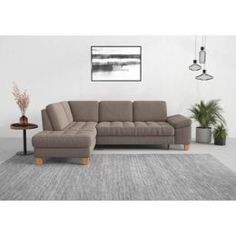 Sit & More sit&more Ecksofa &raquo;Westham L-Form&laquo; mit Ottomane, mit oder ohne Schlaffunktion, Bettkasten, Verstellung grau 90% Polyester 10%Polyamid B/H/T: 261cm x 