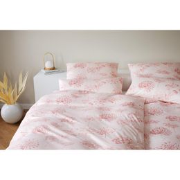 Elegante Bettw&auml;sche &raquo;Meadow&laquo; 2 angenehmes Hautgef&uuml;hl rosa Mako-Jersey, Obermaterial: 100% Baumwolle B/L: 155cm x 220cm, 1 Stk., 1 Stk., Mako-Jersey, B/L: 80cm 