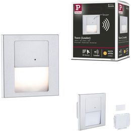 Paulmann LED Einbauleuchte &raquo;LED Wandeinbauleuchte Tsaro eckig 80x36mm&laquo; 1 Stk. Warmwei&szlig; grau 1, H: 8cm, 1 Stk.