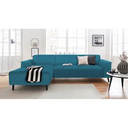 DOMO collection Ecksofa &raquo;Amora, inkl. Federkern, hoher Sitzkomfort, Breite 268 L-Form&laquo; Komfortsitzh&ouml;he 47 cm, Fu&szlig;h&ouml;he passend f&uuml;r g&auml;ngige Saugroboter!