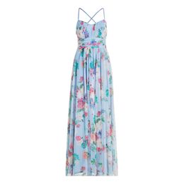 Vera Mont Kleid Damen Gr&ouml;&szlig;e 44 hellblau / gr&uuml;n / rosa / wei&szlig; Sommerkleid