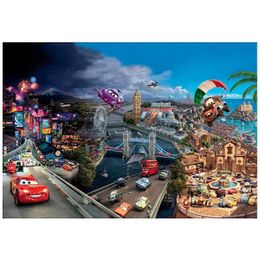 Komar Fototapete &raquo;Cars World - Gr&ouml;&szlig;e 368 x 254 cm&laquo; bedruckt glatt Kinderzimmer bunt Papier B/L: 368m x 254m, Rollen: 8