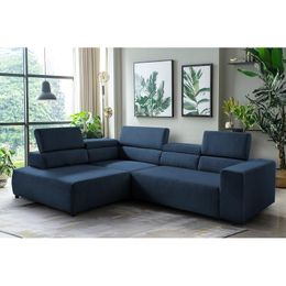 exxpo - sofa fashion Ecksofa &raquo;VITTORIO mit Komfortfunktionen, bequem und modern, Cord, L-Form&laquo; inkl. Kopfteil- und Sitztiefenverstellung, wahlweise 