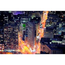 papermoon Fototapete &raquo;Flat Iron Building&laquo; glatt bunt Vlies B/L: 3m x 2,23m, Bahnen: 6 Stk.