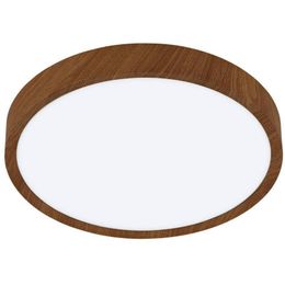 Eglo Deckenleuchte &raquo;MUSURITA&laquo; LED-Modul 1 Stk. Warmwei&szlig; LED Deckenlampe, Wohnzimmer, Schlafzimmer, K&uuml;che, Flur, modern, 34x6cm braun 1, &Oslash; 34cm H: 6cm,