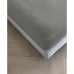 Kayori Spannbettlaken &raquo;Tara&laquo; Hergestellt aus GOTS-zertifizierter Bio-Baumwolle silber Jersey-Elasthan, Obermaterial: 95% Baumwolle, 5% Elasthan (LYCRA