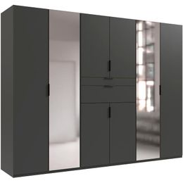 wimex Dreht&uuml;renschrank &raquo;Moldau Kleiderschrank mit Spiegel Schlafzimmerschrank&laquo; grau Holzwerkstoff B/H/T: 270cm x 208cm x 58cm, Basic