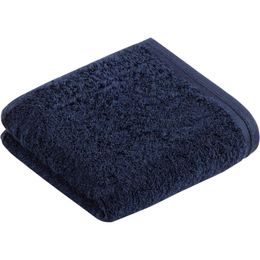 Vossen Gaestehandtuecher &raquo;Vegan Life&laquo; im Set, 100% vegan blau Webfrottier, Obermaterial: 100% Baumwolle B/L: 40cmx60cm, 3 Stk., Webfrottier