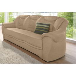 Sit & More sit&more 3-Sitzer &raquo;Bansin&laquo; inklusive Federkern braun Luxus-Microfaser ALTARA NUBUCK (100% Polyester);SOFTLUX -Kunstleder;NaturLEDER (echtes Rindsleder
