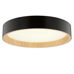 Brilliant LED Deckenleuchte &raquo;Larios&laquo; LED-Modul 1 Stk. warmwei&szlig; - kaltwei&szlig; &Oslash; 39 cm, 2100lm, 3000-6500K, dimmbar, braun/schwarz schwarz 1, &Oslash; 39cm H: 7cm, 1 Stk.