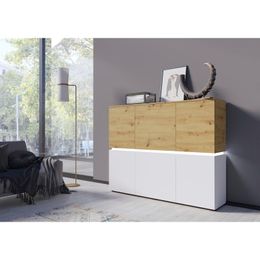 Home Affaire Highboard &raquo;Luci&laquo; Breite 165,5 cm braun Holzwerkstoff B/H/T: 165,5cm x 131,5cm x 40cm, 6 Stk.