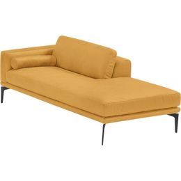 Egoitaliano Ottomane &raquo;Masu, Design trifft super Sitzkomfort, mit toller Detailverarbeitung&laquo; R&uuml;ckenkissen und Armteilrolle f&uuml;r mehr Komfort, mit Metallf&uuml;&szlig;en gelb 