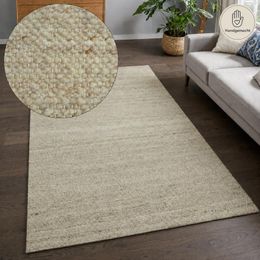 OTTO home Teppich &raquo;Naddia, Webstruktur, Naturt&ouml;ne&laquo; rechteckig 9 mm H&ouml;he Zeitloses Design, meliert, Wohnzimmer, Schlafzimmer, Esszimmer beige Baumwolle