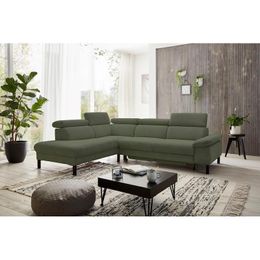 Home Affaire Ecksofa &raquo;Arnayon mit Querschl&auml;fer-Bettfunktion, Schlafsofa, gro&szlig;er Bettkasten&laquo; manuelle Kopfteilverstellung, Tonnentaschen-Federkern, 