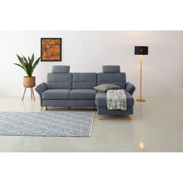 OTTO home Ecksofa &raquo;Westerland L-Form&laquo; Federkern-Polsterung, wahlweise mit Schlaffunktion, Bettkasten grau 100% Polyester B/H/T: 252cm x 90cm x 162cm, 