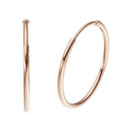 Firetti Damen Paar Creolen &raquo;Schmuck Geschenk Silber 925 3,9 mm breit&laquo; Made in Germany rosa 25, Silber 925 (Sterlingsilber)
