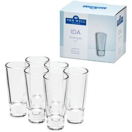 Van Well Schnapsglas &raquo;Ida&laquo; sp&uuml;lmaschinengeeignet, 4 cl, 6-teilig transparent Glas 10,2cm, 40ml, 6 Stk.
