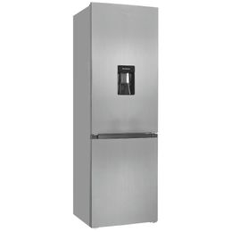 Exquisit K&uuml;hl-/Gefrierkombination &raquo;KGC320-95-E-WS-040C&laquo; 185,8 cm hoch 60 cm breit silber Glasb&ouml;den