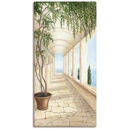 Artland Wandbild &raquo;Capri&laquo; Geb&auml;ude 1 Stk. tlg. als Alubild, Leinwandbild, Poster in verschied. Gr&ouml;&szlig;en beige B/H/T: 30cm x 60cm, Leinwandbild Geb&auml;ude, 1 Stk.