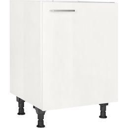 Nobilia Sp&uuml;lenschrank &raquo;"Flash", Ausrichtung w&auml;hlbar, vormontiert, in den Breiten&laquo; 45 und 60 cm, mit h&ouml;henverstellbaren Sockelf&uuml;&szlig;en wei&szlig; B/H/T: 60cm x 