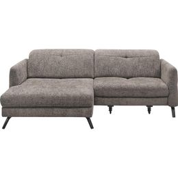 set one by Musterring Ecksofa &raquo;SO 4400 V&laquo; wahlweise mit motorischer Bettfunktion & Kopfverstellung, Fu&szlig; schwarz braun 100% Polyester B/H/T: 259cm x 